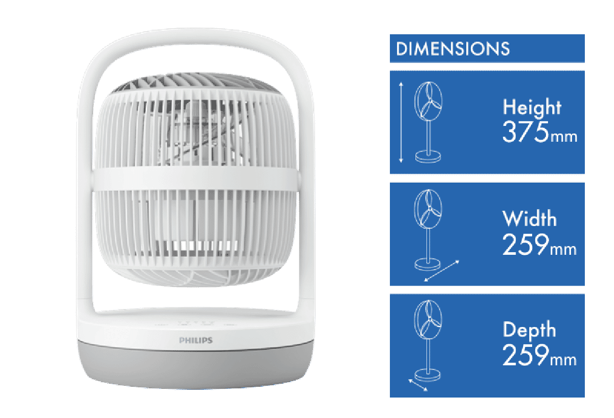 Philips 2000 Series Desk Fan White CX2050/00