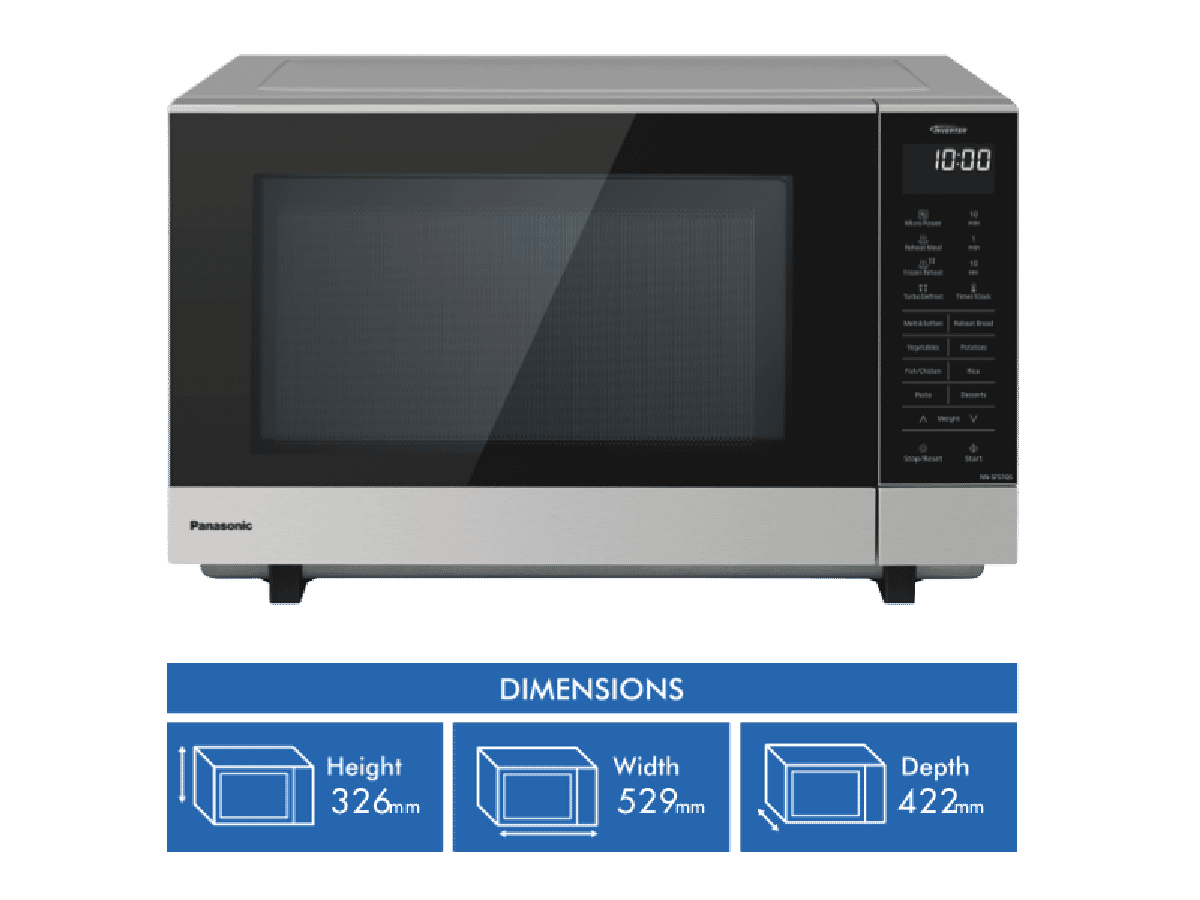 Panasonic 27 litre flatbed inverter microwave store