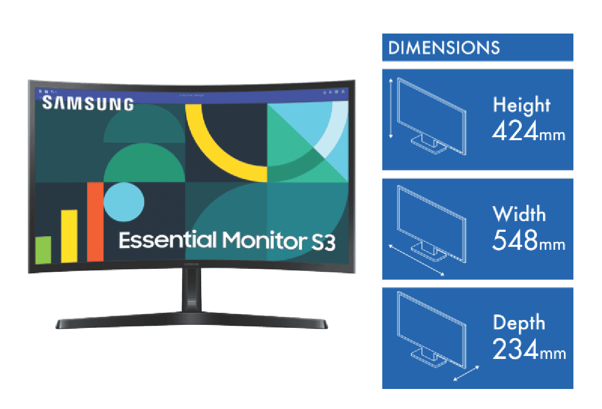 Samsung 24" S36GD Curved Monitor LS24D366GAEXXY