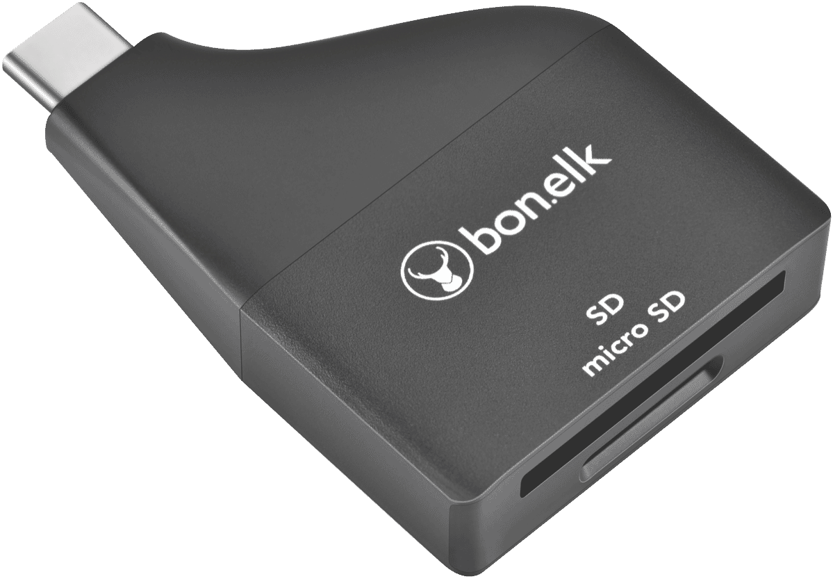 Bonelk USB-C to MicroSD/SD Adapter (Black) ELK-80065-R