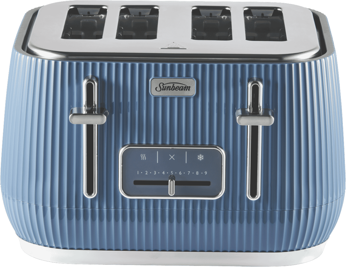 Sunbeam 4 Slice Toaster Radiance Collection Blue TAP3504BL