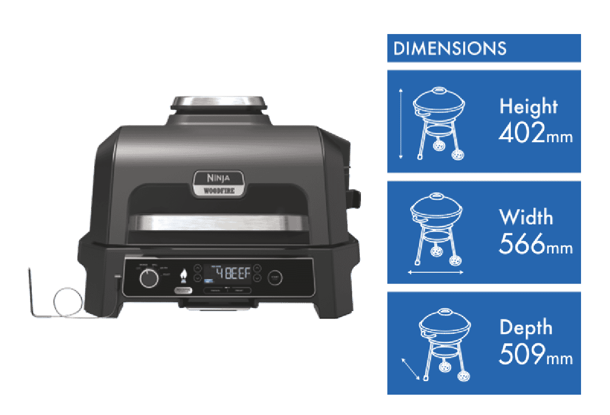 Ninja Woodfire Pro XL Electric BBQ Grill & Smoker OG850