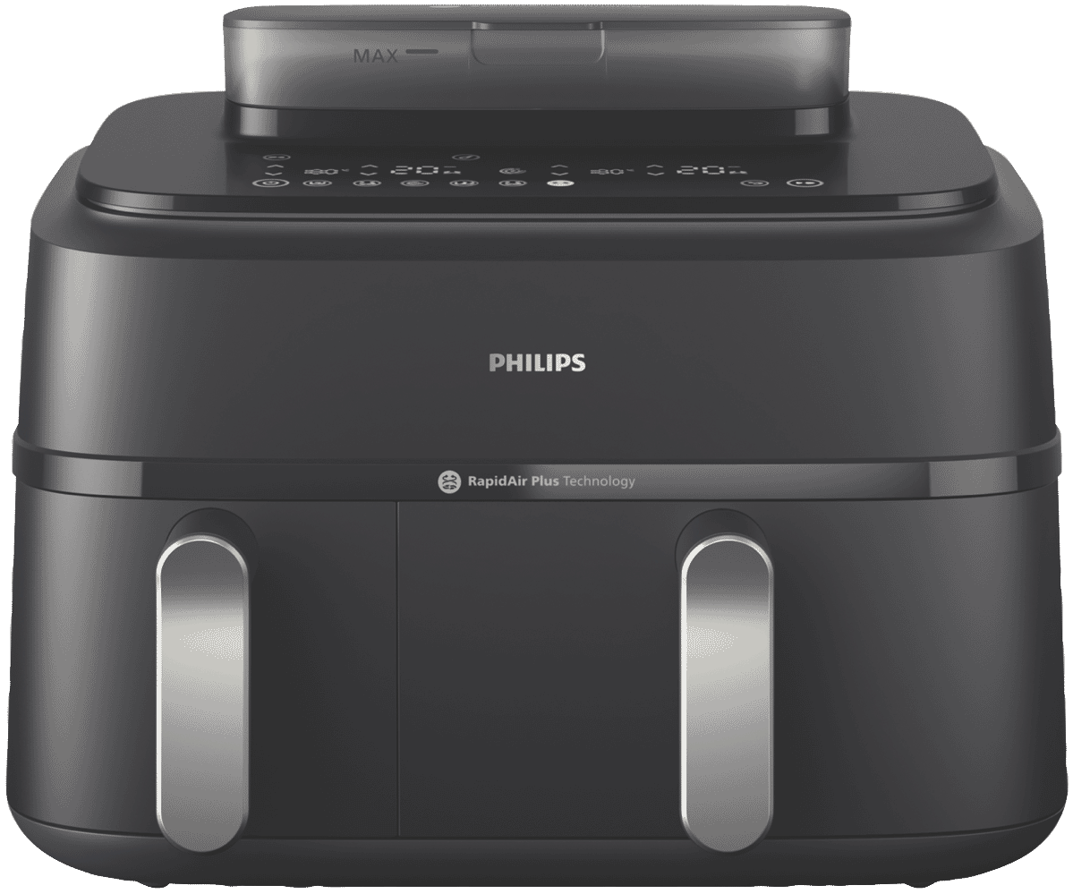 Philips 5000 Series 9 Litre XXL Dual Basket Steam Airfryer Black NA551/00