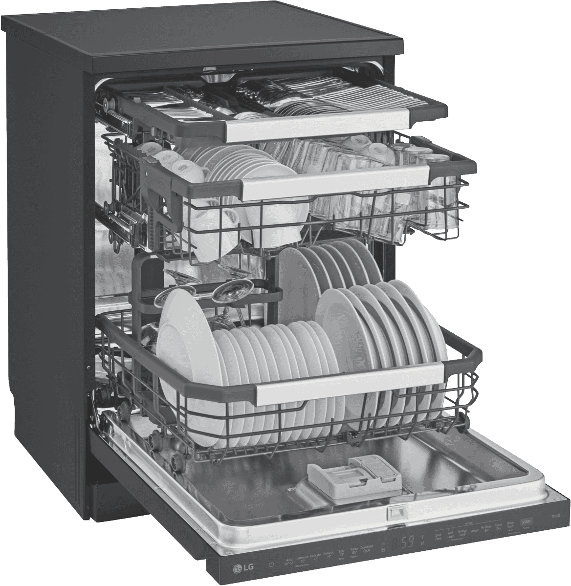 LG Matte Black True Steam Dishwasher XD2A25MB