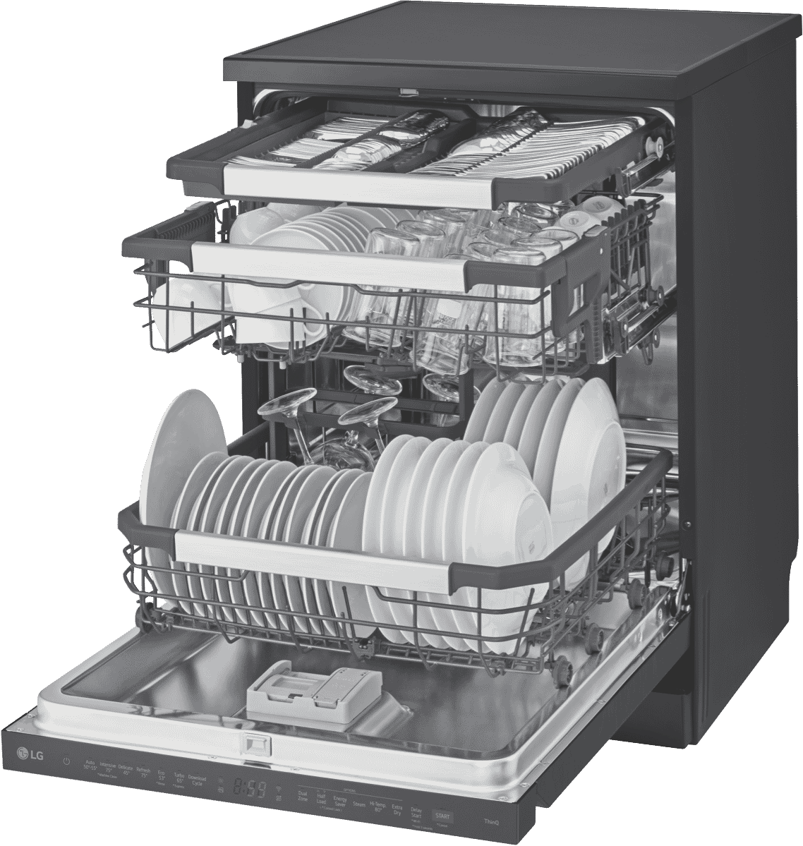 LG Matte Black True Steam Dishwasher XD2A25MB