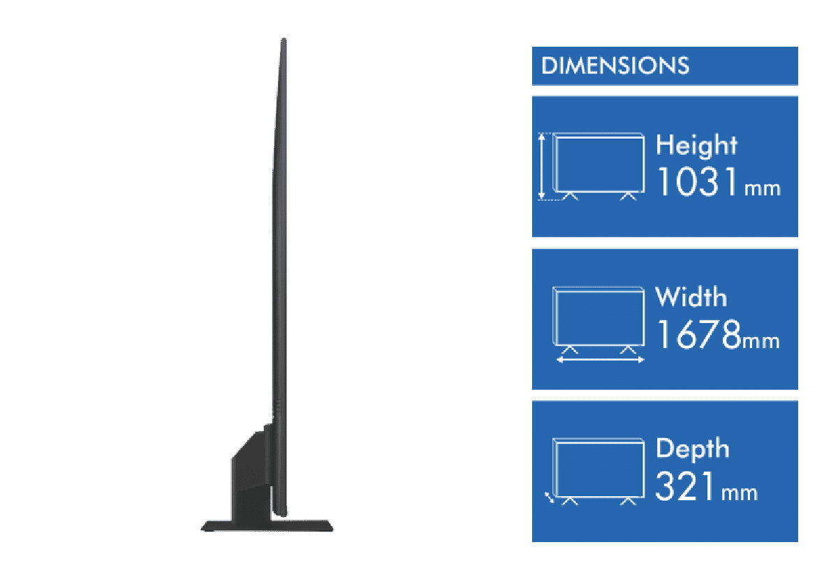 Samsung 75" Q70D QLED 4K Smart TV 24 QA75Q70DAWXXY