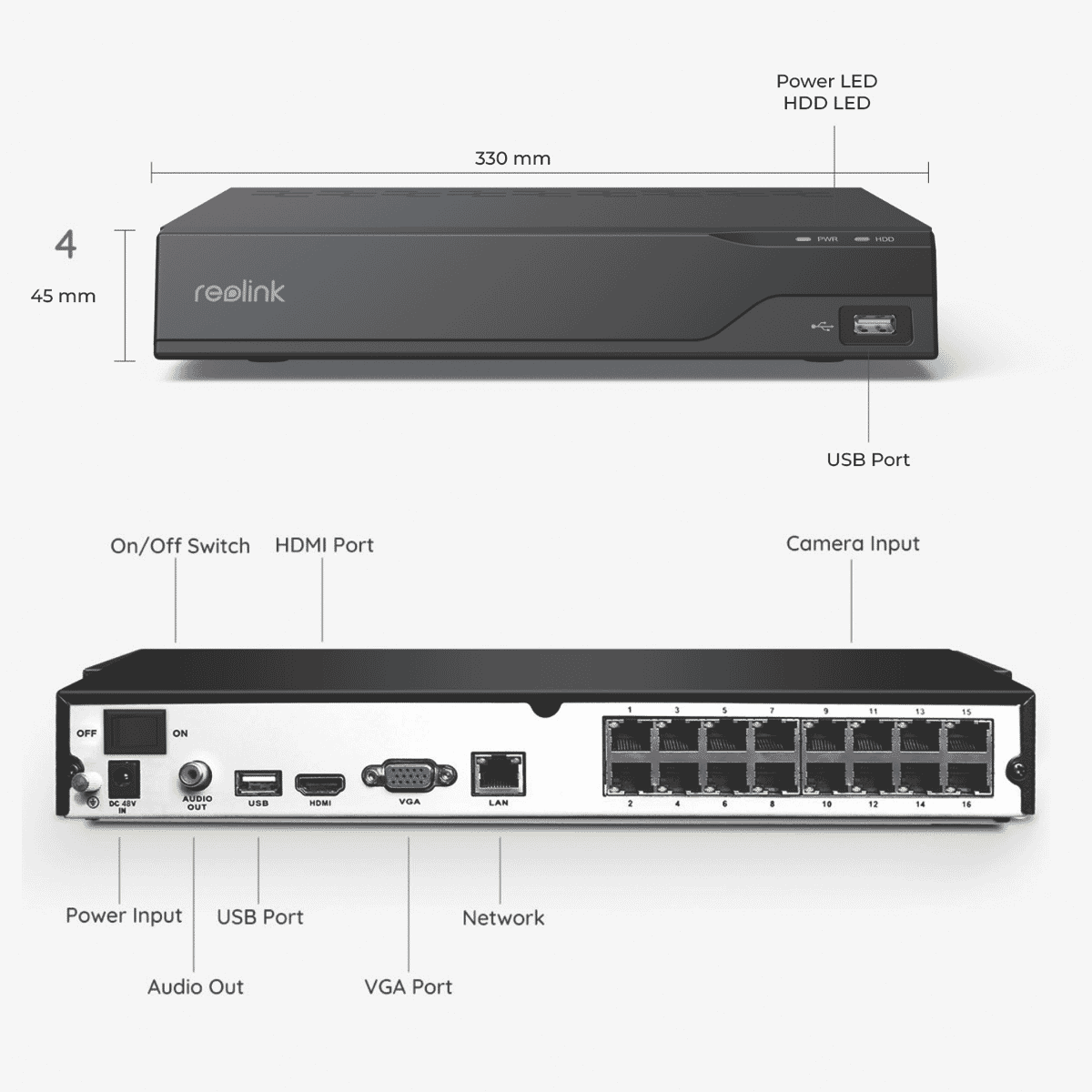 Reolink 16-Channel 4TB NVR Security Camera System PN-16