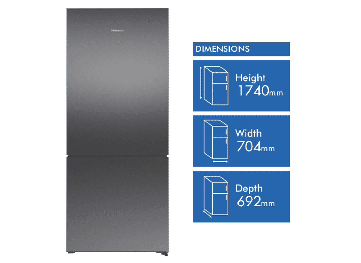 Hisense 417L Bottom Mount Refrigerator HRBM418E