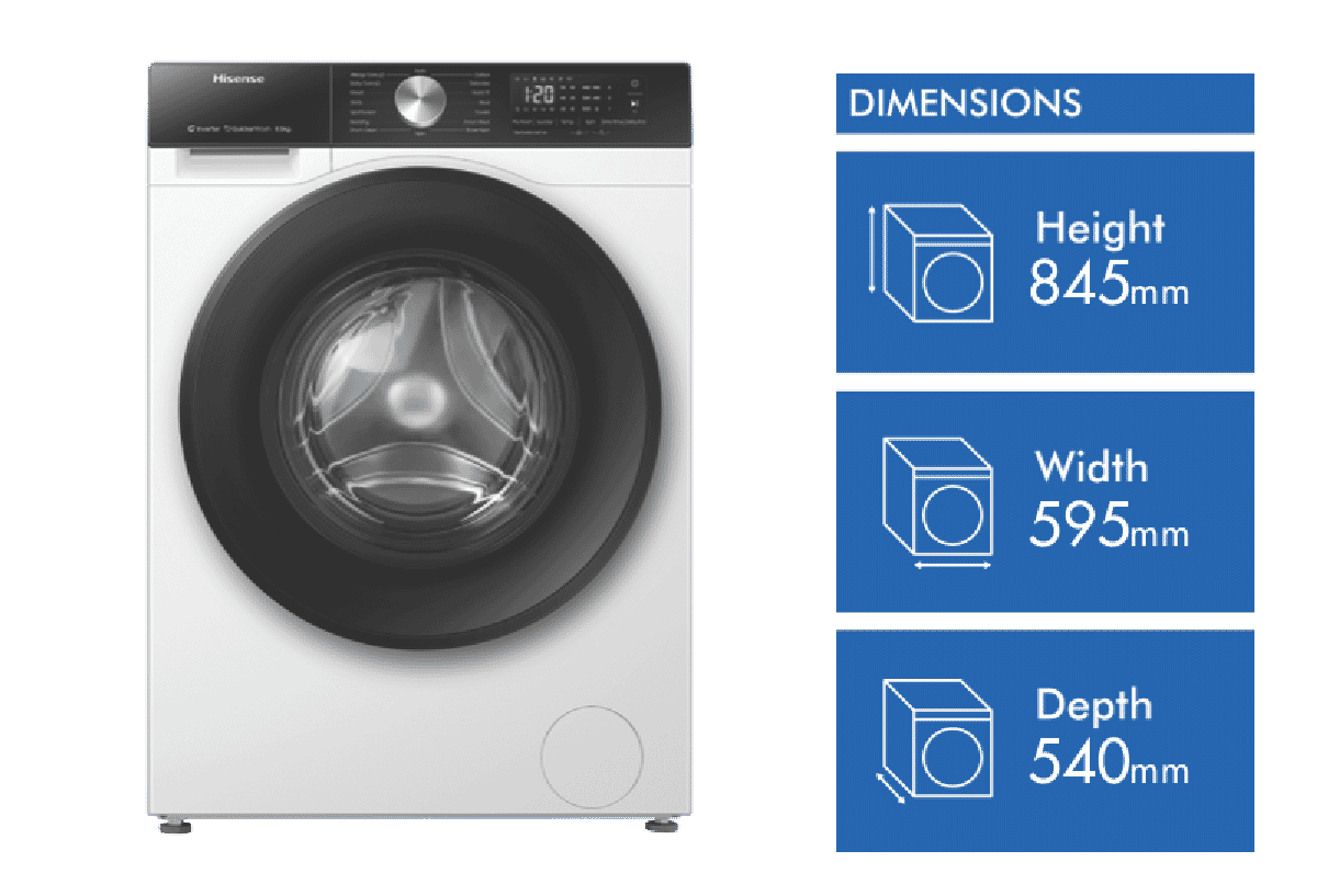 Hisense 8.5kg Front Load Washing Machine HWF3S8514