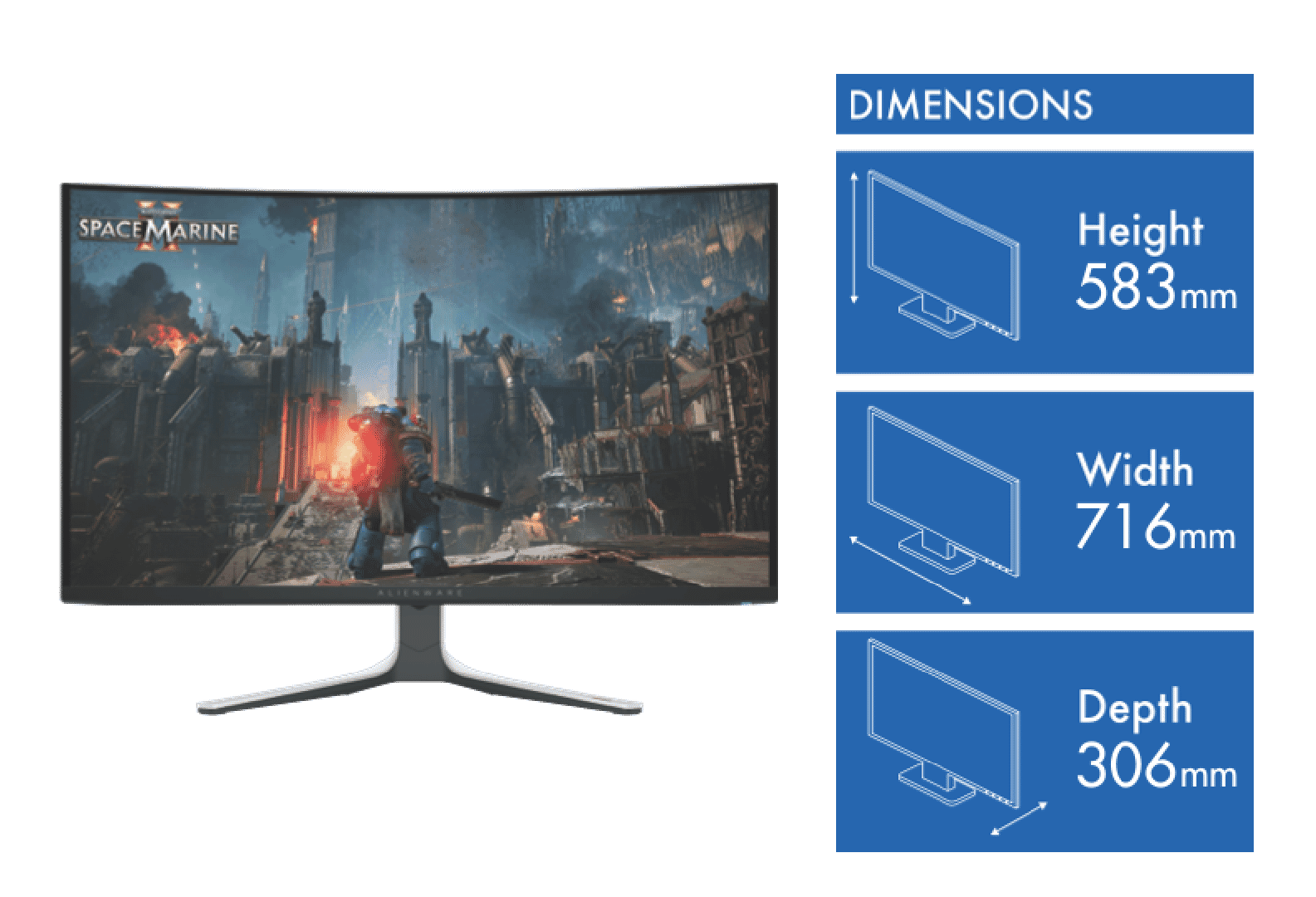 Alienware 31.6" 4K Curved Gaming Monitor AW3225QF