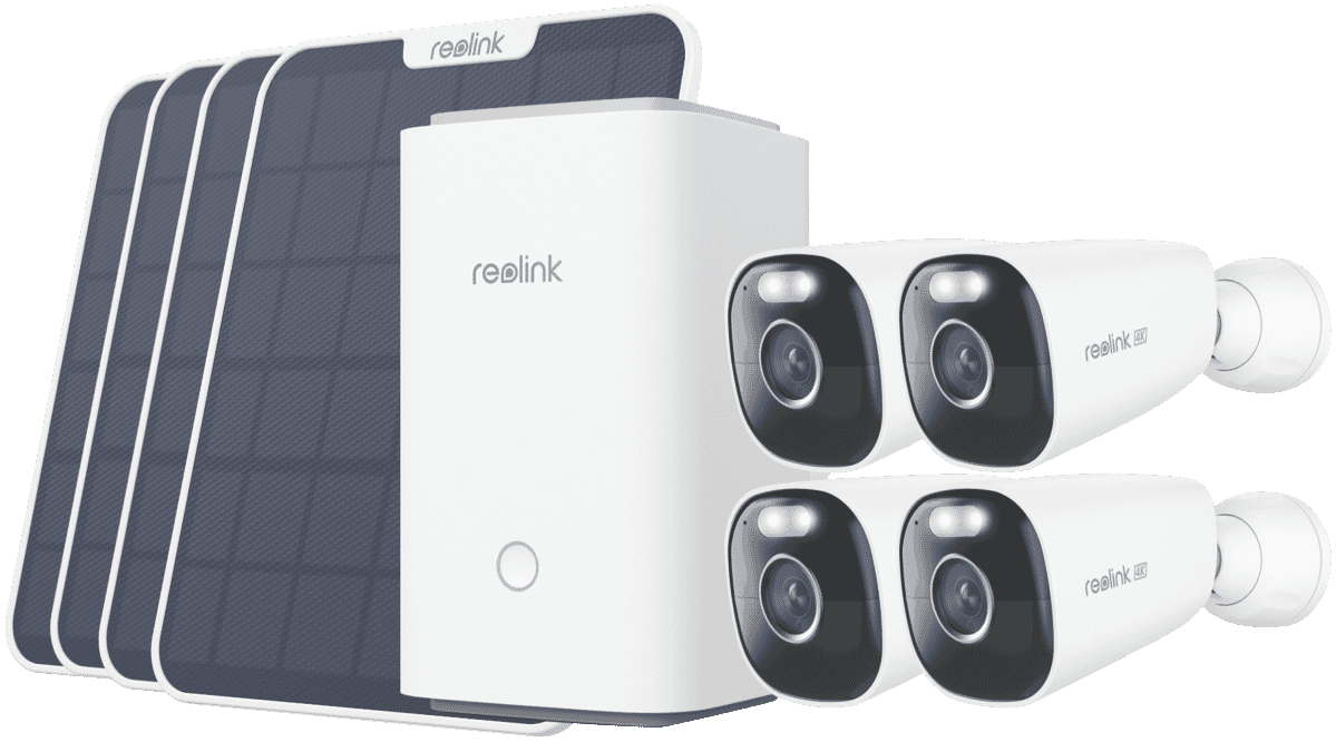 Reolink 4K Wireless Security 4 Camera System with Solar BWS4KB01SP128-4