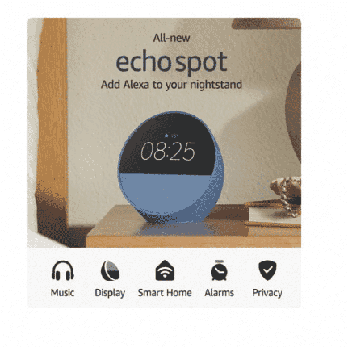 Amazon Echo Spot (Ocean Blue) B0C2RSQPYP