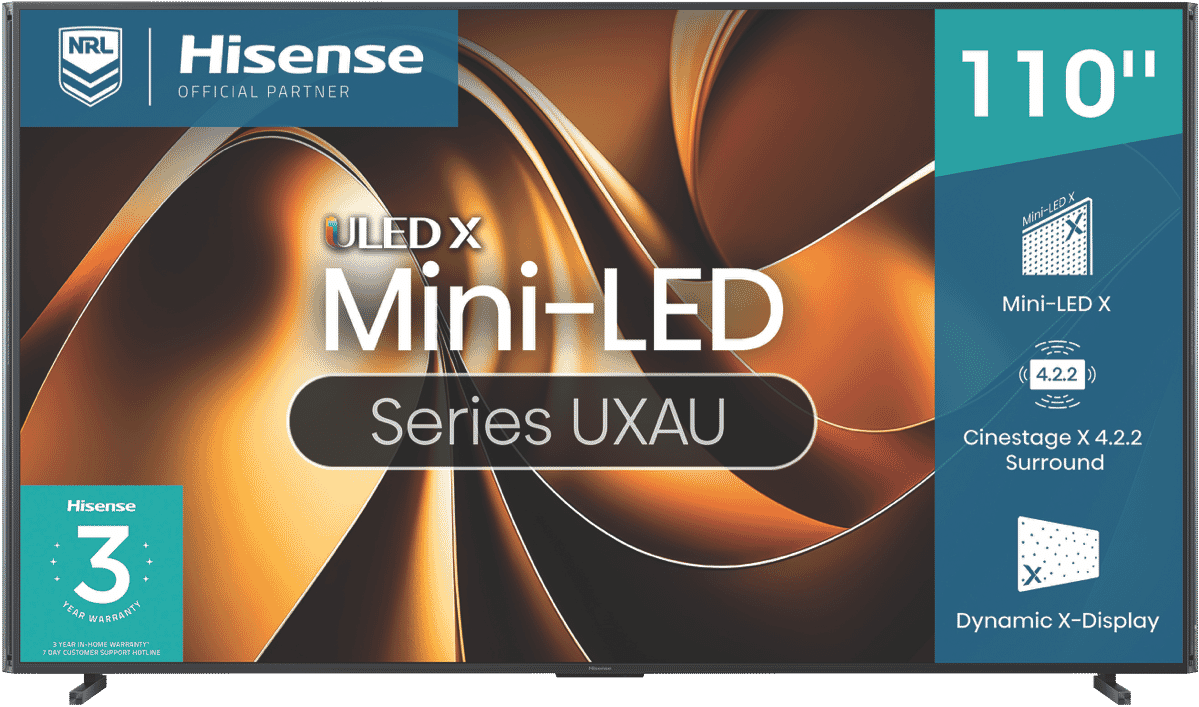 Hisense ULED X 110" UXAU 4K Mini-LED QLED 144Hz Smart TV 2024 110UXAU