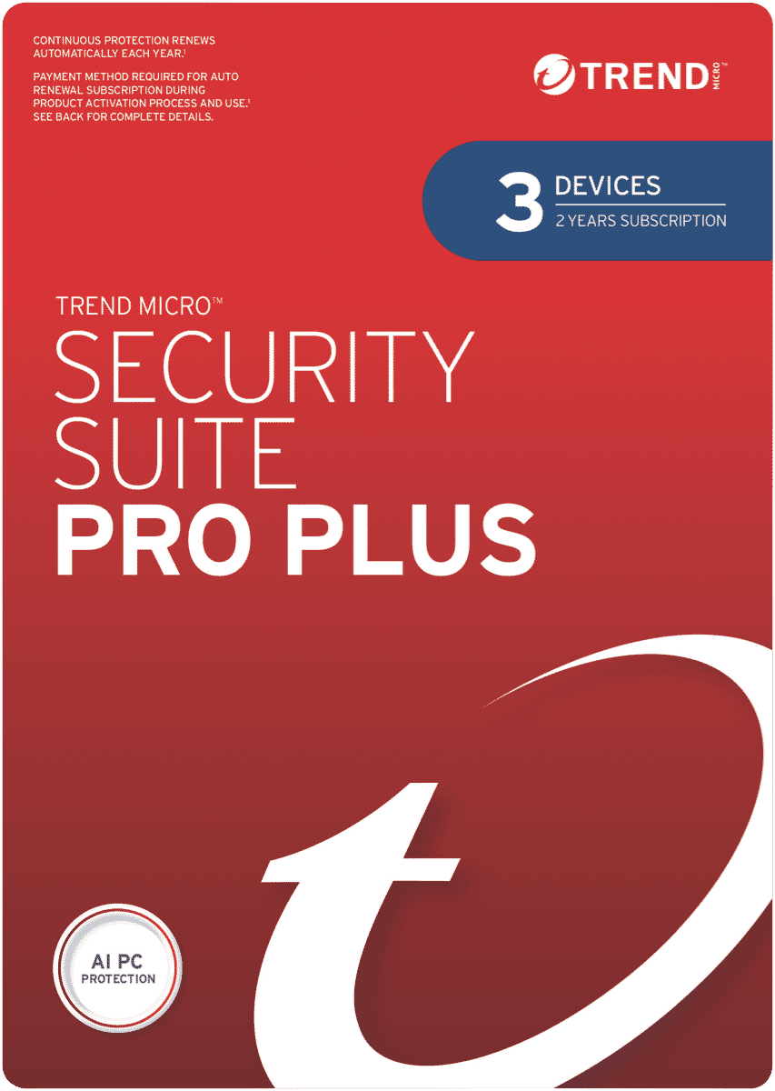 Trend Micro Security Suite Pro+ 3-Device 2-Year (ESD) AUTMALL030