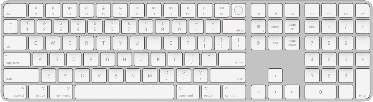 Apple Magic Keyboard Touch ID & Numeric Keypad (White) MXK73ZA/A