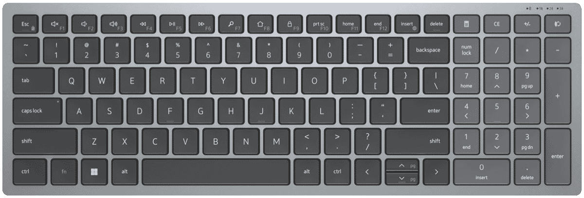 Dell Compact Multi-Device Wireless Keyboard 580-AKQD