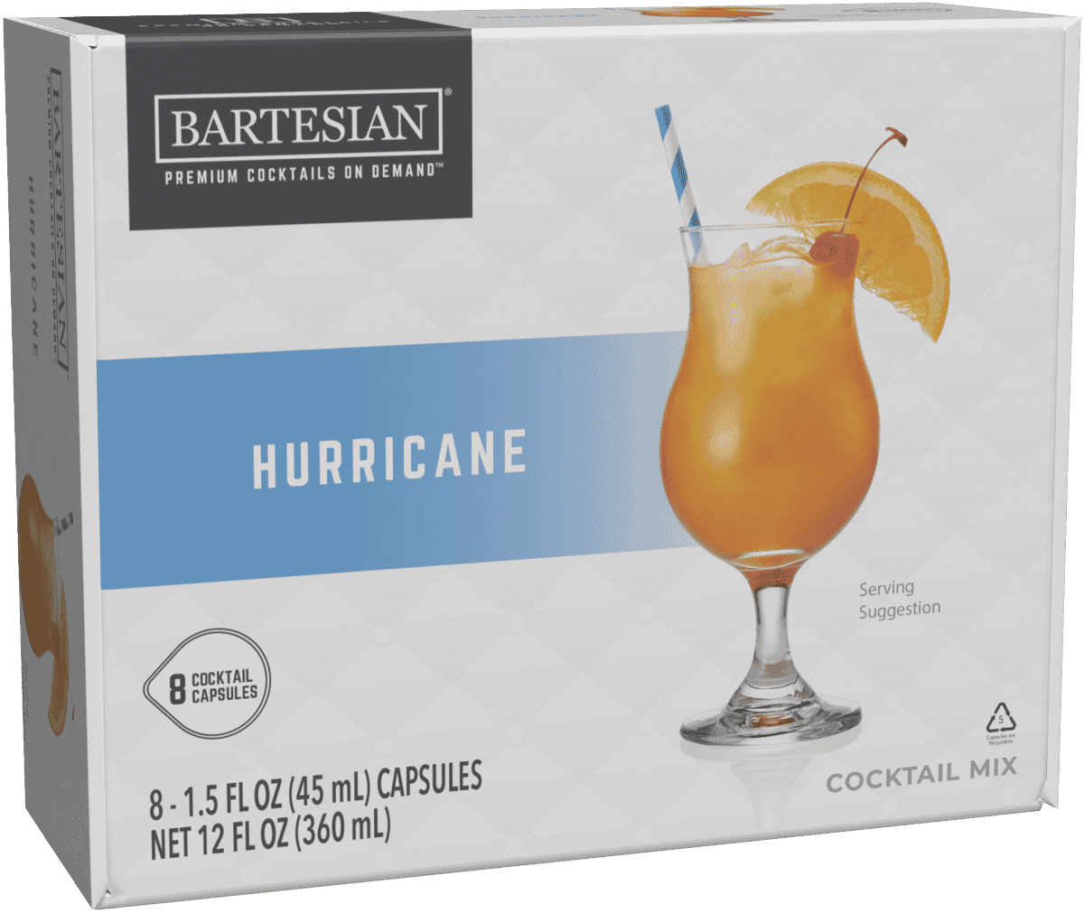 Bartesian 8 Pack Hurricane Rum Capsules 168771