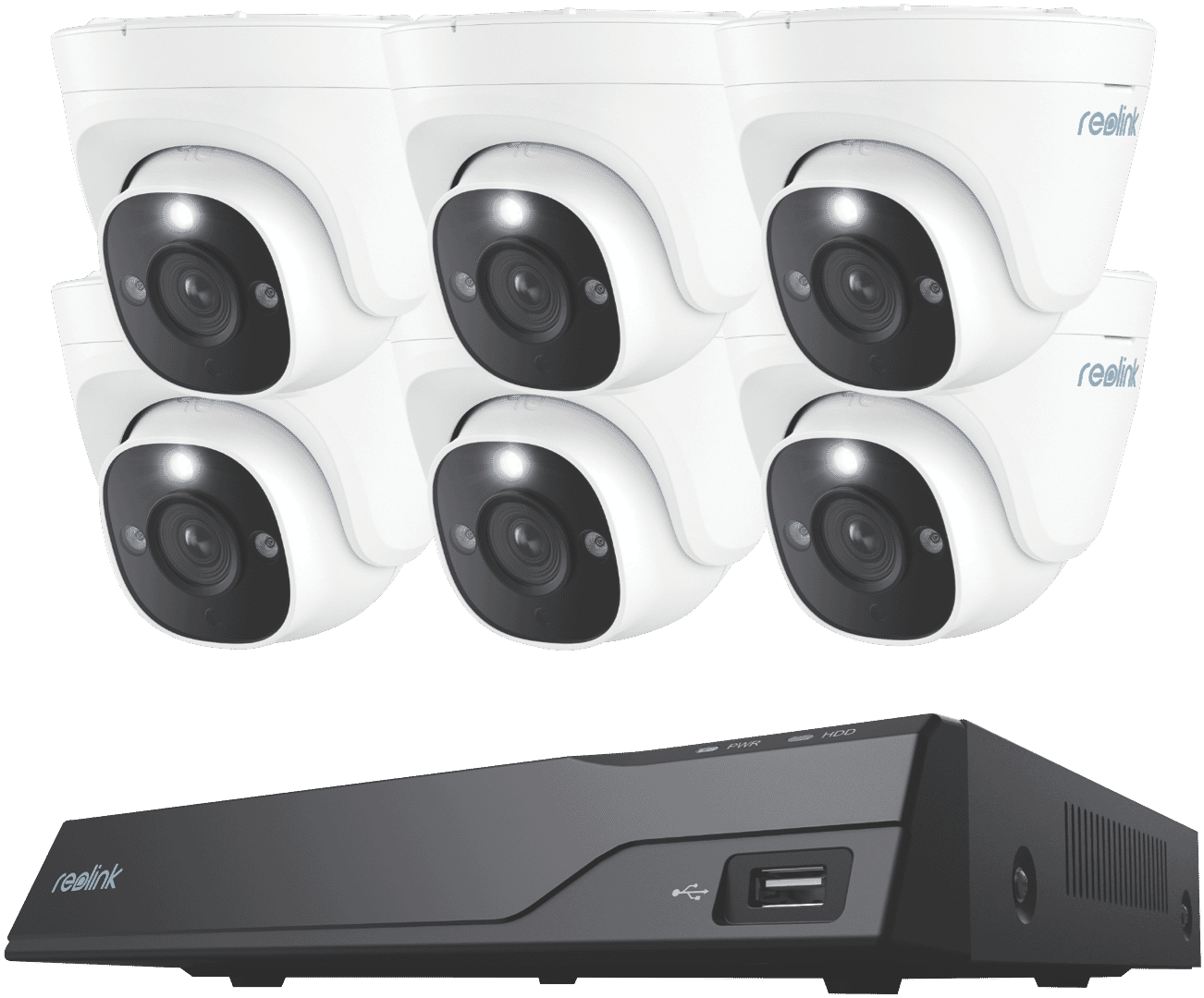 Reolink 12MP PoE NVR Security System with 6 Cameras and 2 TB PS6KD05-8