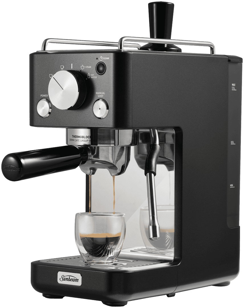 Sunbeam Origins Slimline Espresso Coffee Machine Black EMM4500BK