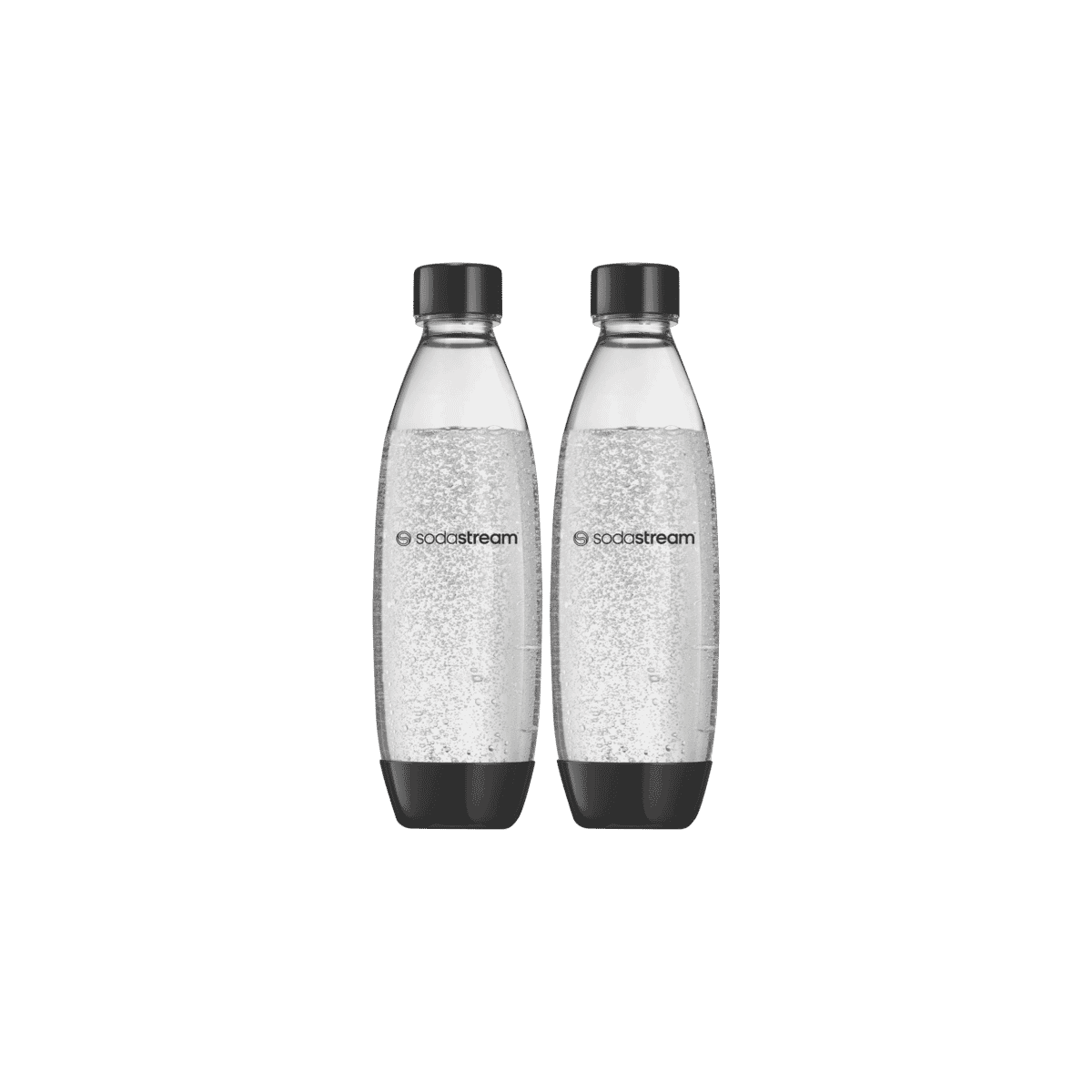 Sodastream 1 Litre Fuse Twin Pack Black Carbonating Bottles 1042223610