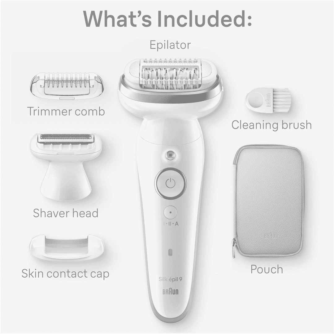 Braun Silk-Epil 9 Epilator Wet And Dry Silver SES9-041