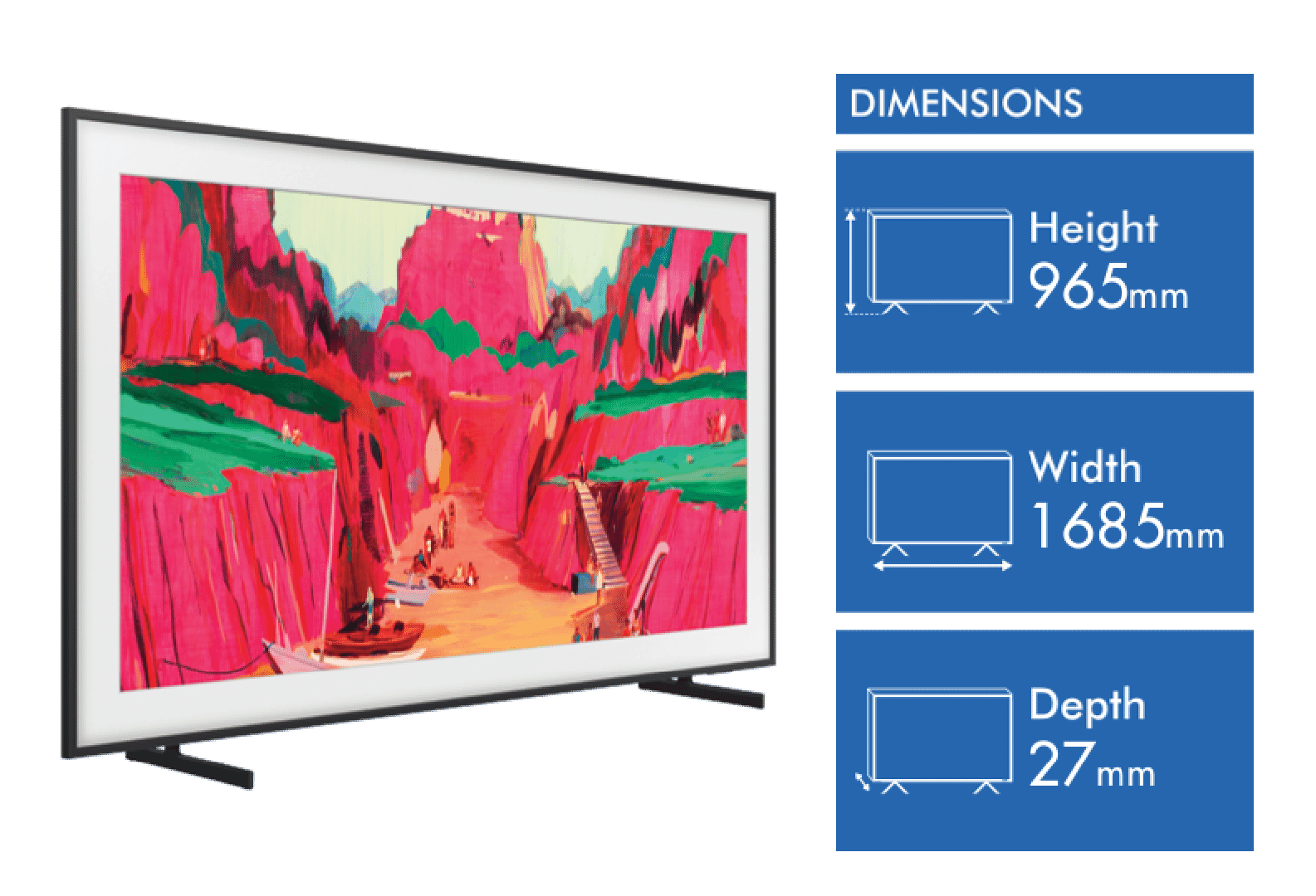 Samsung 75" LS03F The Frame Pro NEO QLED 4K Mini LED Smart AI TV 2025 ...
