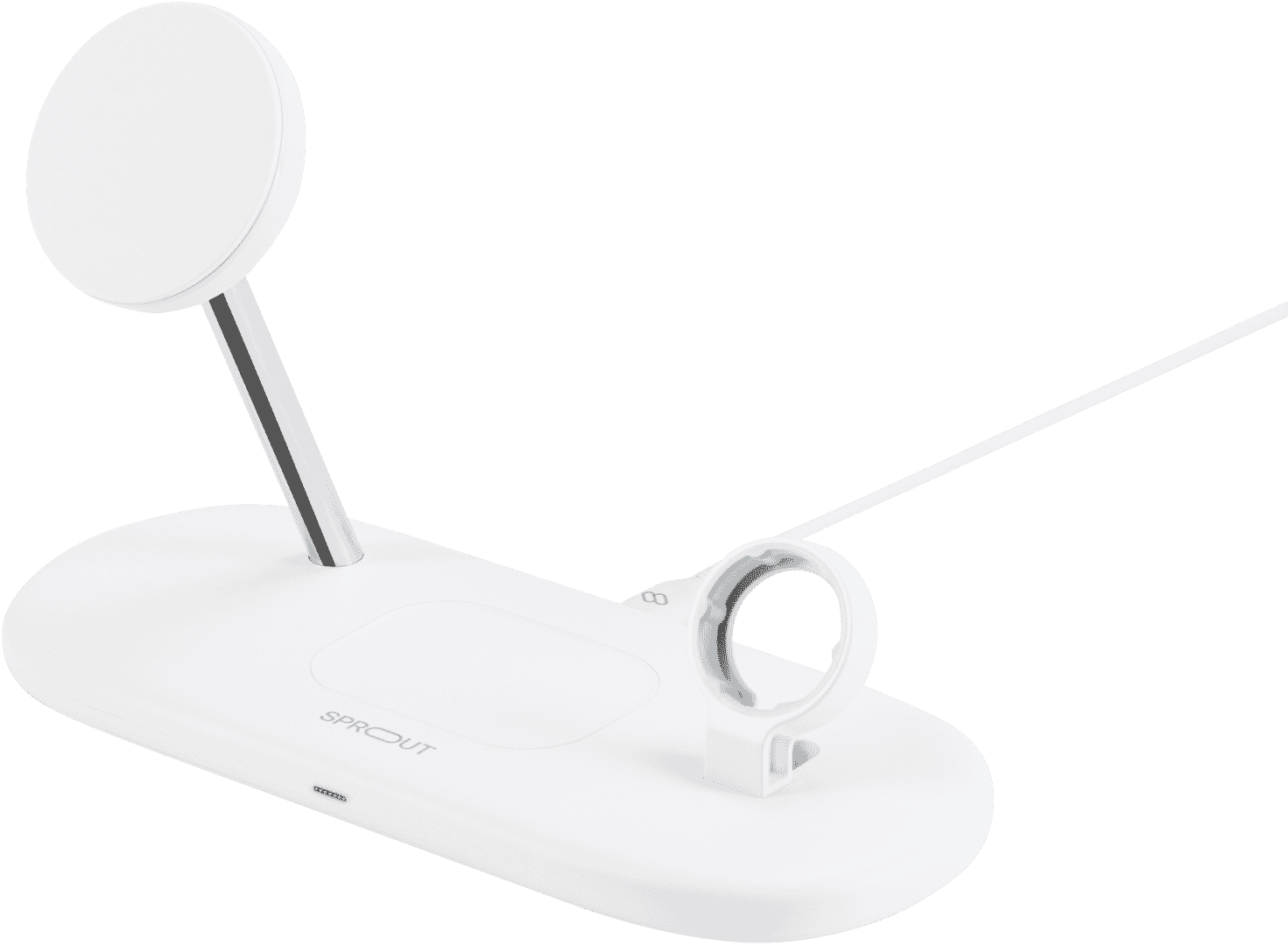 Sprout QI2 3-IN-1 Wireless Charger White 100253459