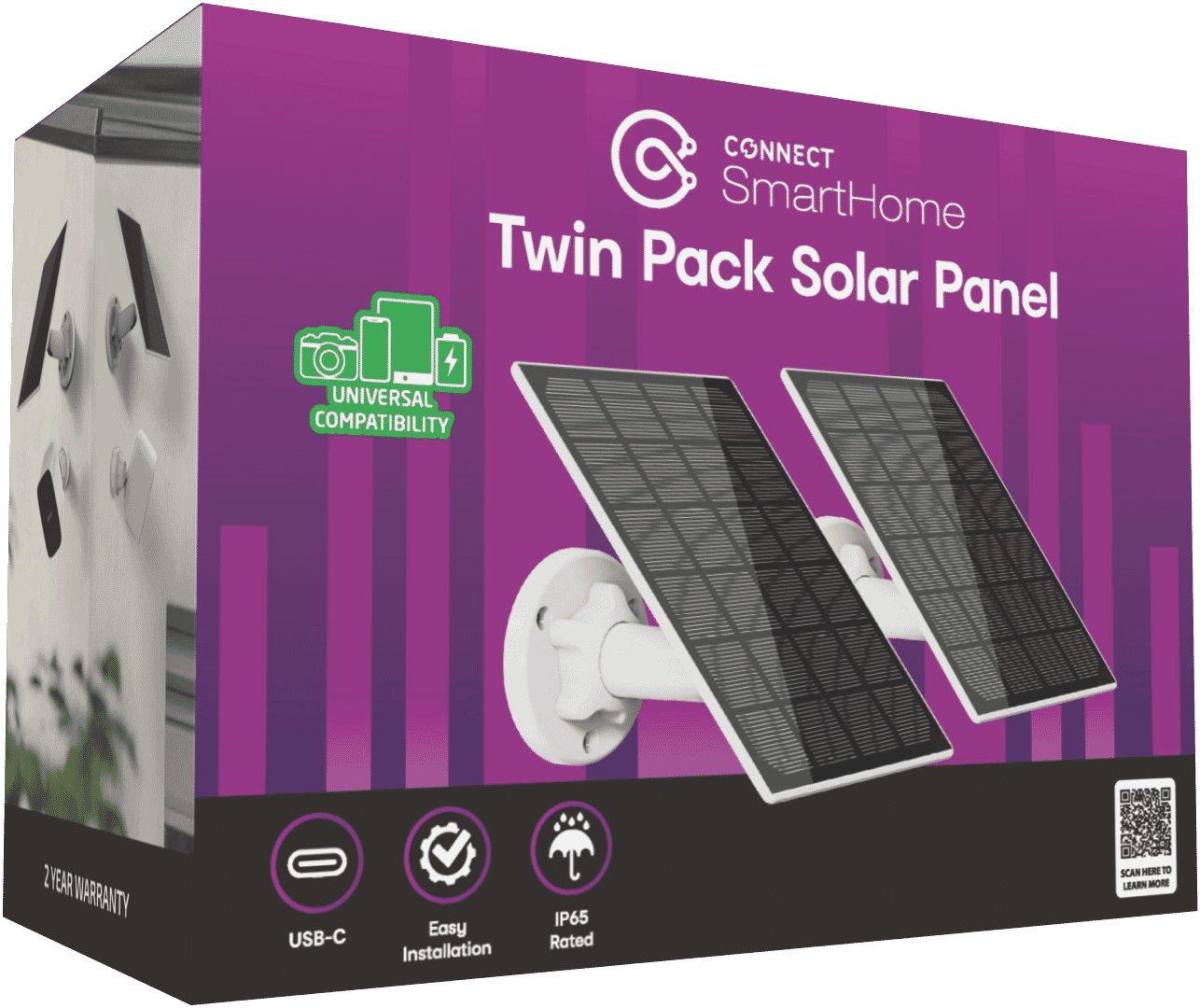 Connect SmartHome 3W Solar Panel Twin Pack CSH-3WSL2-935